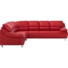 Home Affaire Ecksofa »Maranello L-Form« Ecksofa mit gepolsterten Arm-, Rücken- und Sitzteil Pulse red