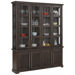 Home Affaire Vitrine &raquo;Meliss&laquo; aus massiver Kiefer, FSC Breite 171 cm grau