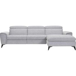 Places of Style Ecksofa »Theron, L-Form, 263 cm, « elektrische Relaxfunktion, USB-Anschluss, manuelle Kopfteilverstellung creme