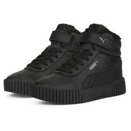 Sneaker Puma "Carina 2.0 Mid Winter Sneakers Mädchen" Gr. 31, schwarz (black dark shadow gray) Kinder Schuhe