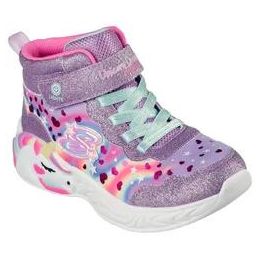 Sneaker Skechers "UNICORN DREAMS" Gr. 32, lila (lavendel-multi) Kinder Schuhe Boots Sneakerboots Schnürboots mit Blinkfunktion zum Ein- und Ausschalten, Freizeitschuh, Halbschuh