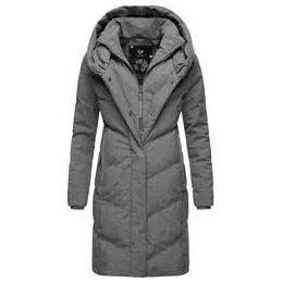 Steppmantel Ragwear "Natalka" Gr. 4XL (48), grau Damen Mäntel stylischer, gesteppter Winterparka mit gefütterter Kapuze