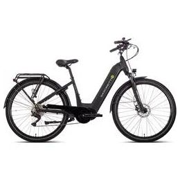 E-Bike SAXONETTE "Quantum Sport Wave" E-Bikes Gr. 50cm, 28 Zoll (71,12cm), schwarz Pedelec, Elektrofahrrad für Damen u. Herren