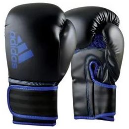 Boxhandschuhe Adidas PERFORMANCE "Hybrid 80" Gr. 14, schwarz (schwarz, blau), Boxhandschuhe, 14 14 oz, Obermaterial: 100% Kunstleder