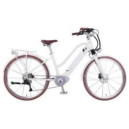 E-Bike EGO MOVEMENT "Classic 25 Cleopatra Trapez 45 cm Weiß 28"" E-Bikes Gr. 45cm, 28 Zoll (71,12cm), weiß Pedelec, Elektrofahrrad für Damen u. Herren