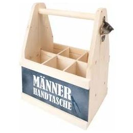 Flaschenkorb contento "Männer Handtasche" Einkaufskörbe bunt (natur/bunt) aus europäischem Holz