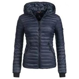 Steppjacke Navahoo "Kimuk" Gr. M, blau (navy) Damen Jacken leichte Übergangsjacke mit Kapuze