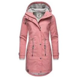 Regenjacke PEAK TIME "L60042" Gr. XL (42), lila (mauve) Damen Jacken stylisch taillierter Regenmantel für