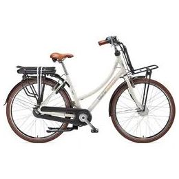 E-Bike Telefunken "Multitalent RT540" E-Bikes Gr. 50cm, 28 Zoll (71,12cm), weiß (creme) Pedelec, Elektrofahrrad für Damen u. Herren