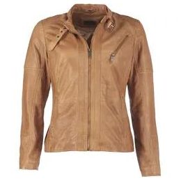 Bikerjacke JCC "15-7-2" Gr. XS, braun (cognac) Damen Jacken