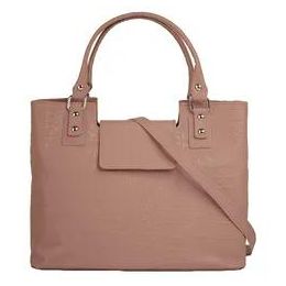 Henkeltasche CLUTY Gr. B/H/T: 30cm x 20cm x 6cm onesize, rosa Damen Taschen echt Leder, Made in Italy