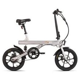 E-Bike SKYJET "1S" E-Bikes Gr. 39cm, 16 Zoll (40,64cm), silberfarben Pedelec, Elektrofahrrad für Damen u. Herren