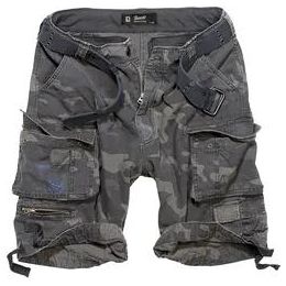 Cargoshorts BRANDIT "Brandit Herren Savage Vintage Cargo Shorts" Gr. 7XL, US-Größen, grün (darkcamo) Herren Hosen