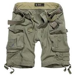 Cargoshorts BRANDIT "Brandit Herren Savage Vintage Cargo Shorts" Gr. M, US-Größen, grün (olive) Herren Hosen