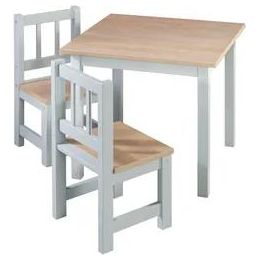 Kindersitzgruppe Roba "Woody, Holzdekor/taupe" Sitzmöbel-Sets grau (taupe) Kinder