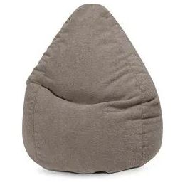 Sitzsack MAGMA HEIMTEX "BeanBag WOOLLY" Sitzsäcke Gr. B: 130cm, grau (taupe) Baby