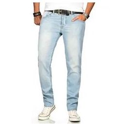 Stretch-Jeans Alessandro Salvarini "ASAngelo" Gr. W36 L32, Länge 32, blau (as-170 - hellblau washed) Herren Jeans Angenehme Passform durch vorhandenen Elasthan Anteil