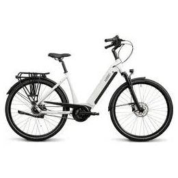 E-Bike Hawk BIKES "eCity Wave 400" E-Bikes Gr. 50cm, 28 Zoll (71,12cm), weiß Pedelec, Elektrofahrrad für Damen u. Herren