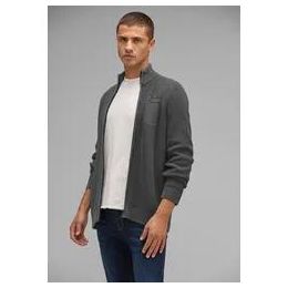 Cardigan Street One MEN Gr. XXL (56), grau (light iron grey) Herren Strickjacken mit Stehkragen