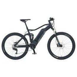 E-Bike Prophete "DICE 4.8" E-Bikes Gr. 48cm, 27,5 Zoll (69,85cm), schwarz (schwarz matt) Pedelec, Elektrofahrrad für Damen u. Herren, MTB