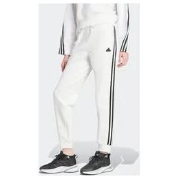 Sporthose Adidas SPORTSWEAR "W FI 3S REG PT" Gr. M, N-Gr, weiß, Damen, Obermaterial: 64% Baumwolle, 36% Polyester, Hosen