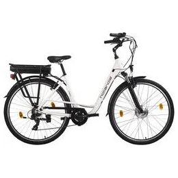 E-Bike HOLLANDIA "Zagon" E-Bikes Gr. 48cm, 28 Zoll (71,12cm), weiß Pedelec, Elektrofahrrad für Damen u. Herren