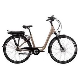 E-Bike SAXONETTE "City Plus" Gr. 45, gold (champagner), E-Bikes, 45cm, 28 Zoll (71,12cm), Pedelec, Elektrofahrrad für Damen u. Herren