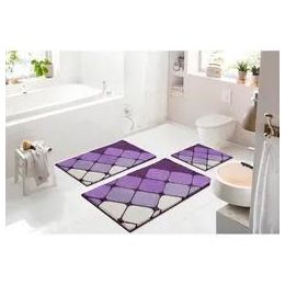 Badematte Grund Badematten Gr. rechteckig (70cm x 120cm),, lila (flieder)