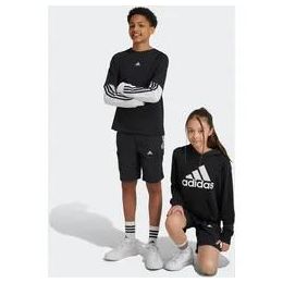 Shorts Adidas SPORTSWEAR "J JAM WV CRG SH" Gr. 164, N-Gr, schwarz-weiß (black / white) Kinder Hosen