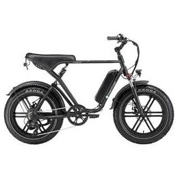 E-Bike GreenStreet "California" E-Bikes Gr. 52cm, 20 Zoll (50,80cm), schwarz Pedelec, Elektrofahrrad für Damen u. Herren, MTB