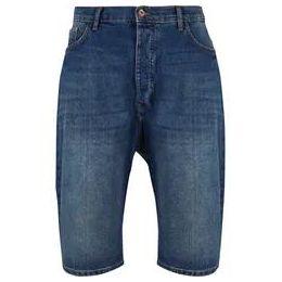 Stoffhose Rocawear "Rocawear Herren Rocawear FRI Baggy Fit Jeansshort" Gr. 44, Normalgrößen, blau (light mid blau washed), Herren, 100% Baumwolle, unifarben, Hosen