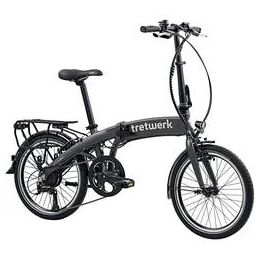 E-Bike Tretwerk "Akimbo" E-Bikes Gr. 32cm, 20 Zoll (50,80cm), grau (anthrazit) Pedelec, Elektrofahrrad für Damen u. Herren