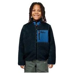 Fleecejacke Jack Wolfskin "ICE CURL JACKET" Gr. 104, blau (night blue/n) Kinder Jacken aus 300er-Fleece