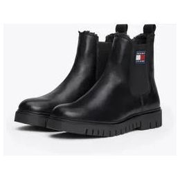 Winterboots Tommy Jeans "TJW CHELSEA BOOT WL" Gr. 42, schwarz Damen Schuhe Blockabsatz, Plateau, Chelseaboots, Schlupfschuh mit seitlichem Logo Bestseller