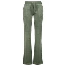 Sweathose Juicy Couture "LAYLA POCKET LOW RISE PANT Damen" Gr. S, EURO-Größen, grün (thyme), Damen, 95% POLYESTER 5% ELASTAN, Hosen, Trainingshose Damen, Sweathose, Velour, Jogginghose mit Glitzer, Sale