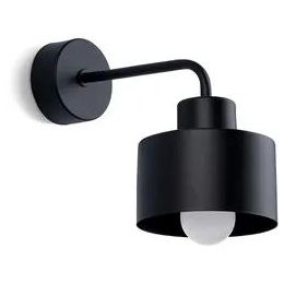 Wandleuchte SOLLUX LIGHTING "SAVAR" Lampen Gr. Höhe: 20 cm, schwarz leuchtet nieder