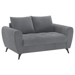 2-Sitzer Home Affaire "Blackburn II" Sofas Gr. B/H/T: 160cm x 71cm x 90cm, Microfaser 2, grau (novaclean avanti 1 stone) Mit Kaltschaumpolsterung bis 140 kg belastbar