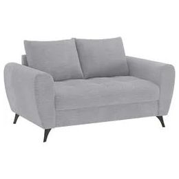 2-Sitzer Home Affaire "Blackburn II" Sofas Gr. B/H/T: 160cm x 71cm x 90cm, Cord, grau (stripes 8637 warm grey) Mit Kaltschaumpolsterung bis 140 kg belastbar