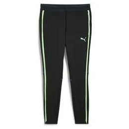 Sporthose Puma "individualBLAZE Trainingshose Damen" Gr. M, Normalgrößen, schwarz (schwarz fizzy apple gelb), Damen, Obermaterial: 100% Polyester; Taschenfutter: 100% Polyester, Hosen