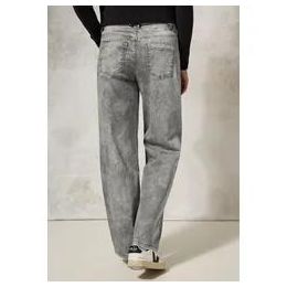 Loose-fit-Jeans Cecil Gr. 34, Länge 30, grau (mid grey random wash) Damen Jeans mit Wide Legs