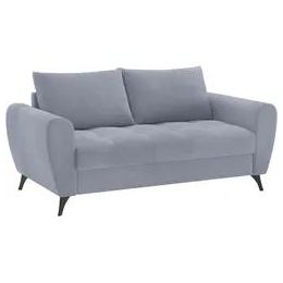 2,5-Sitzer Home Affaire "Blackburn II" Sofas Gr. B/H/T: 180cm x 71cm x 90cm, Microfaser 1, blau (memphis 1676 blue grey) Mit Kaltschaumpolsterung bis 140 kg belastbar