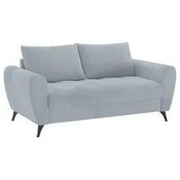 2,5-Sitzer Home Affaire "Blackburn II" Sofas Gr. B/H/T: 180cm x 71cm x 90cm, Microfaser 2, blau (novaclean avanti 14 blue grey) Mit Kaltschaumpolsterung bis 140 kg belastbar