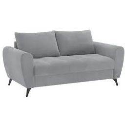 2,5-Sitzer Home Affaire "Blackburn II" Sofas Gr. B/H/T: 180cm x 71cm x 90cm, Microfaser 1, grau (memphis 45 grau) Mit Kaltschaumpolsterung bis 140 kg belastbar