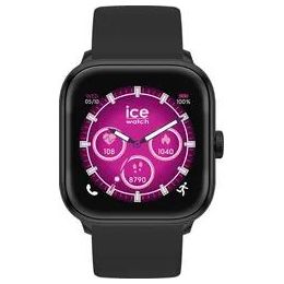 Ice Watch Smartwatch ICE-WATCH "ICE smart 2.0 - 1.7" Smartwatches schwarz Armbanduhr, Damenuhr, Silikonarmband, Bluetooth, Schrittzähler