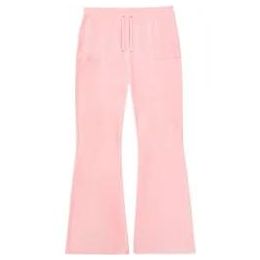 Sweathose Juicy Couture "CAISA PANT Damen" Gr. L, EURO-Größen, pink (candy pink), Damen, 46% BAUMWOLLE 32% VISKOSE 22% POLYESTER, Hosen, Trainingshose Damen, Sweathose, Velour, Jogginghose mit Glitzer, Sale