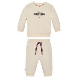 Shirt & Hose Tommy Hilfiger Gr. 56, beige (calico) Baby KOB Set-Artikel mit Logodruck