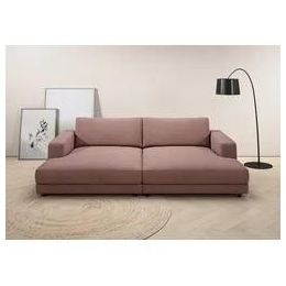 Loungesofa Places of Style "Enisa, B/T/H: 290/170/85 cm" Sofas Gr. B/H/T: 290cm x 85cm x 170cm, Feincord, rosa (altrosa) Zeitloses und stylisches Loungemöbel, Mega-Sofa, Big-Sofa XXL