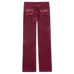 Sweathose Juicy Couture "DEL RAY PANT Damen" Gr. L, EURO-Größen, rot (tawny port), Damen, 95% POLYESTER 5% ELASTAN, Hosen, Trainingshose Damen, Sweathose, Velour, Jogginghose mit Glitzer, Sale