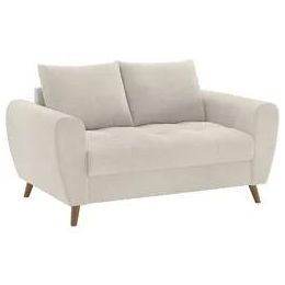 2-Sitzer Home Affaire "Blackburn II" Sofas Gr. B/H/T: 160cm x 71cm x 90cm, Microfaser, beige (novaclean avanti 4 ecru) Mit Kaltschaumpolsterung bis 140 kg belastbar