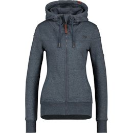 alife and kickin Kapuzensweatjacke ALIFE & KICKIN "Damen PalinaAK A" Gr. L, blau (marine melange) Damen Sweatjacken